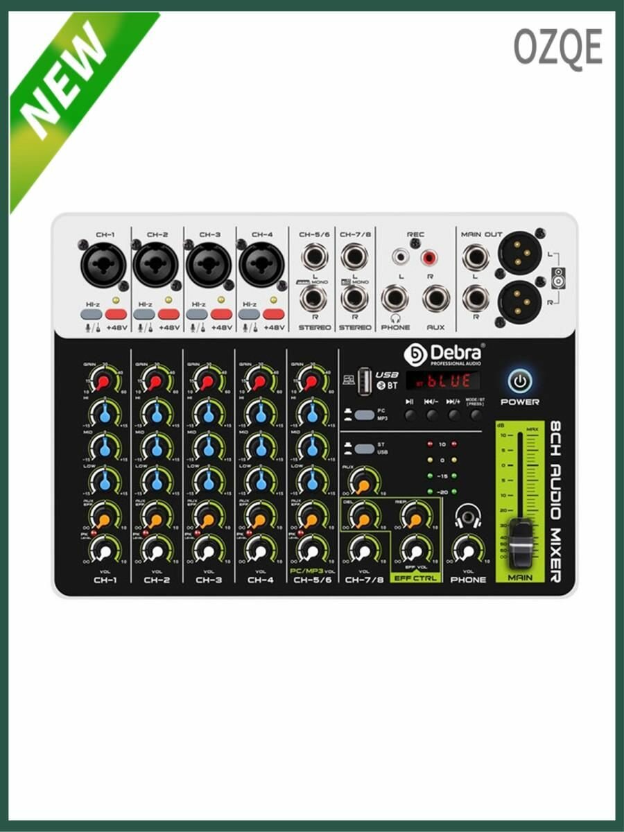 M9DEBRA PROFESSIONAL AUDIO V8 Аудиомикшерный Пульт Малый Микшерный С Вилкой ЕС