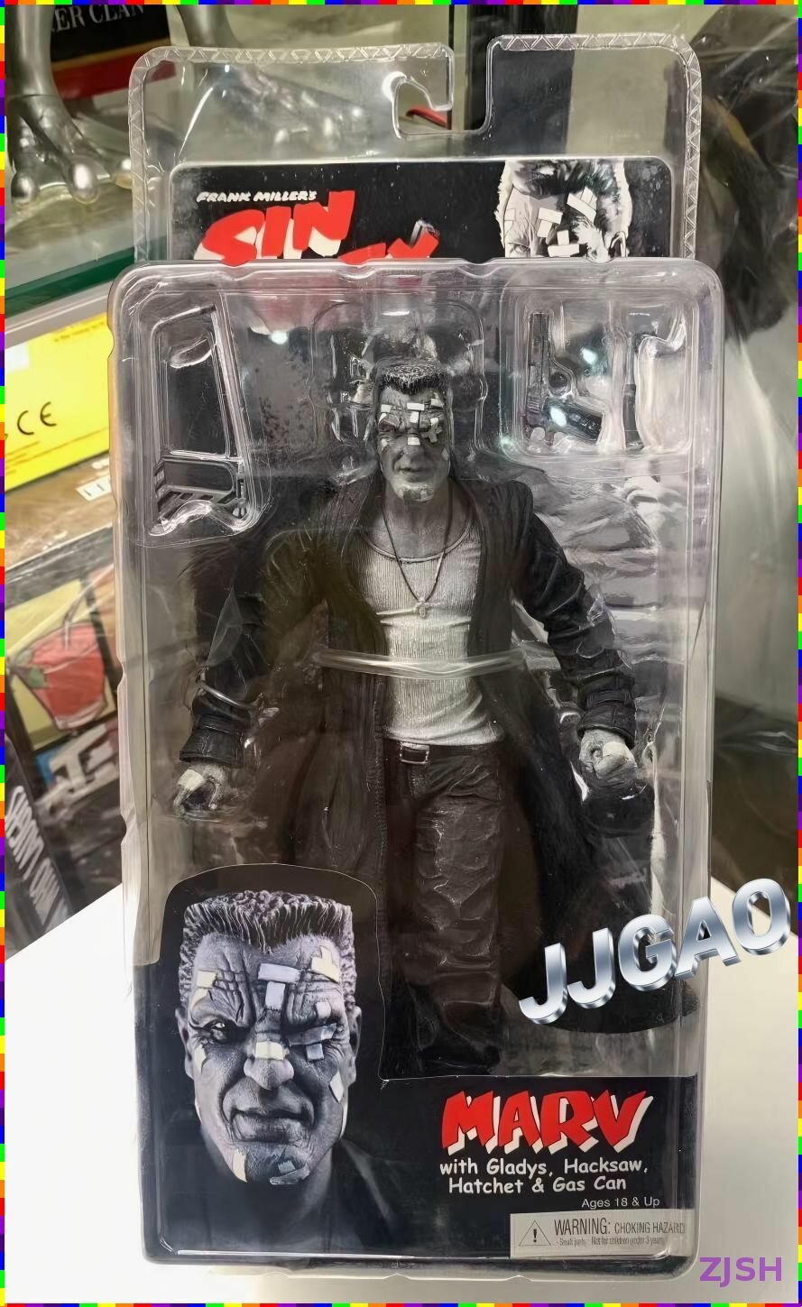 Фигурка из серии Город грехов : Маска (чёрно-белая версия), 18 см, с подвижными элементами