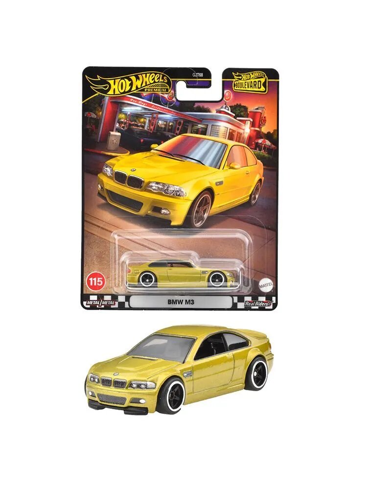 Машинка Mattel Hot Wheels Premium Boulevard GJT68 - BMW M3, металл, 1/64