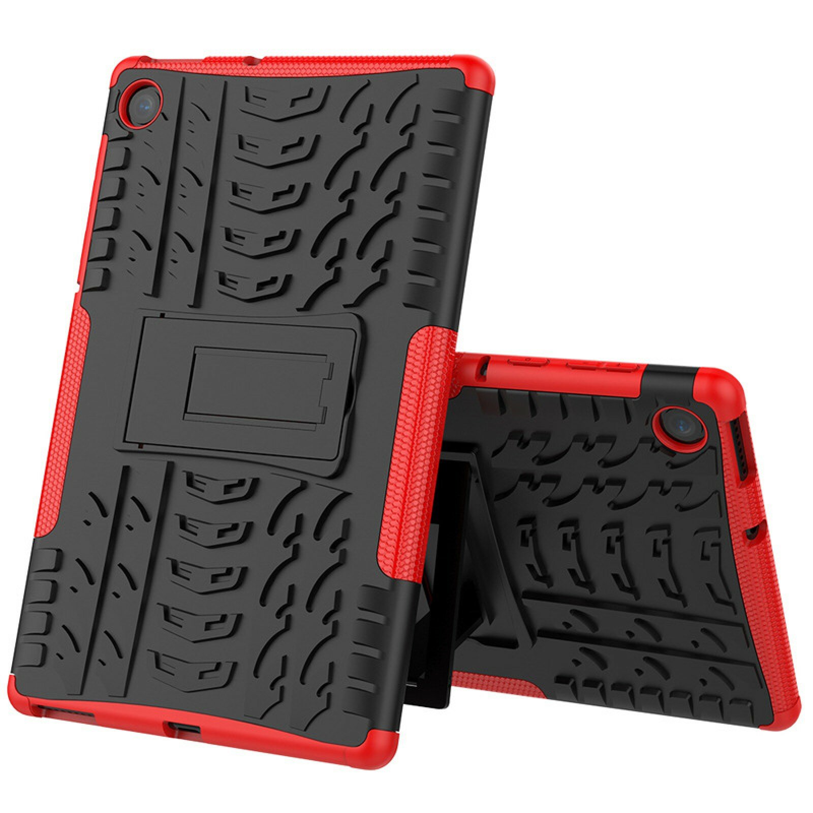 Ударопрочный чехол-бампер MyPads для Lenovo Tab M10 HD 2nd Gen красный