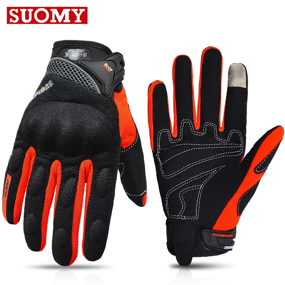 Мотоперчатки SUOMY Orange XL, полиэстер, сенсорные