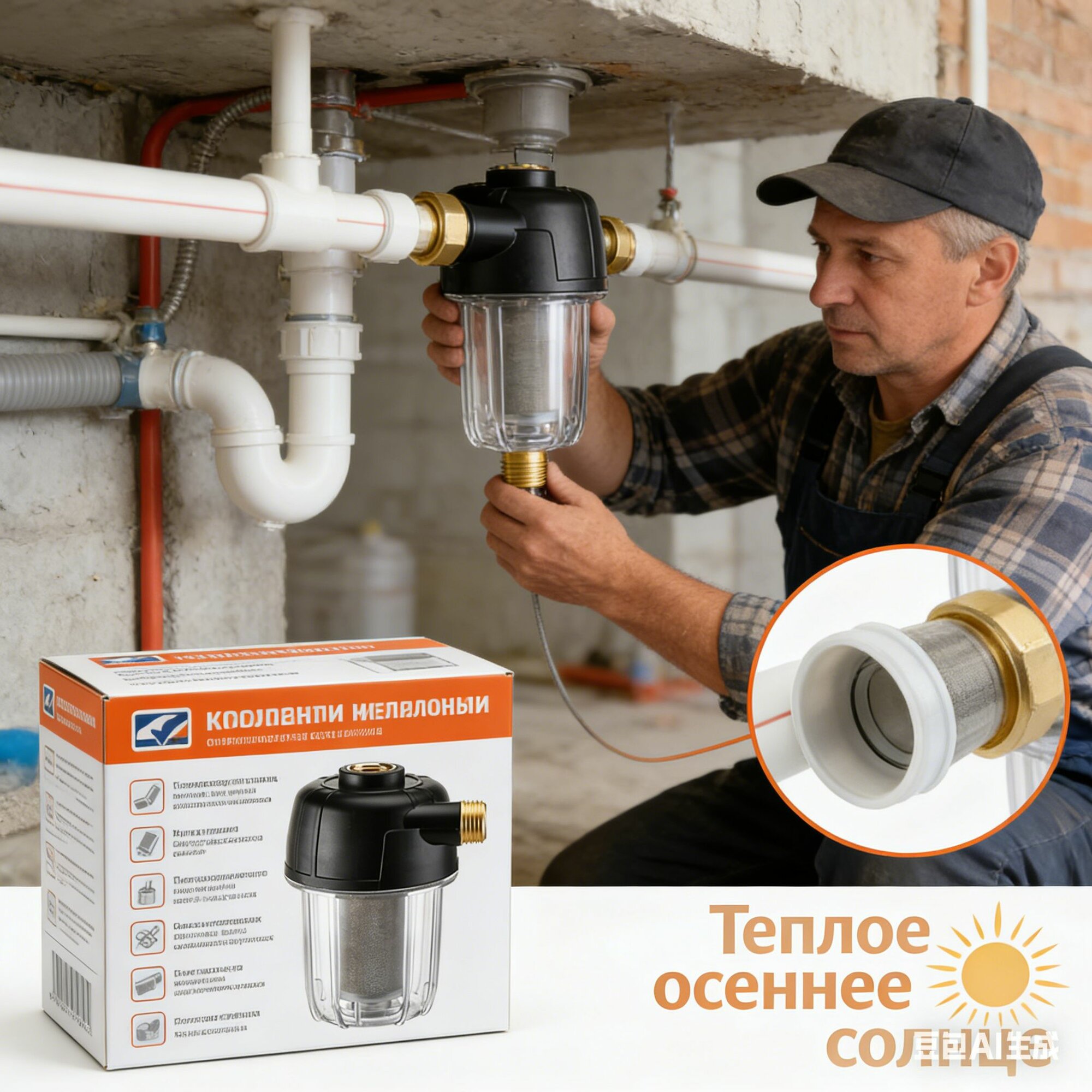 Фильтрующий элемент из нержавеющей стали 304, предварительный фильтр для водонагревателя