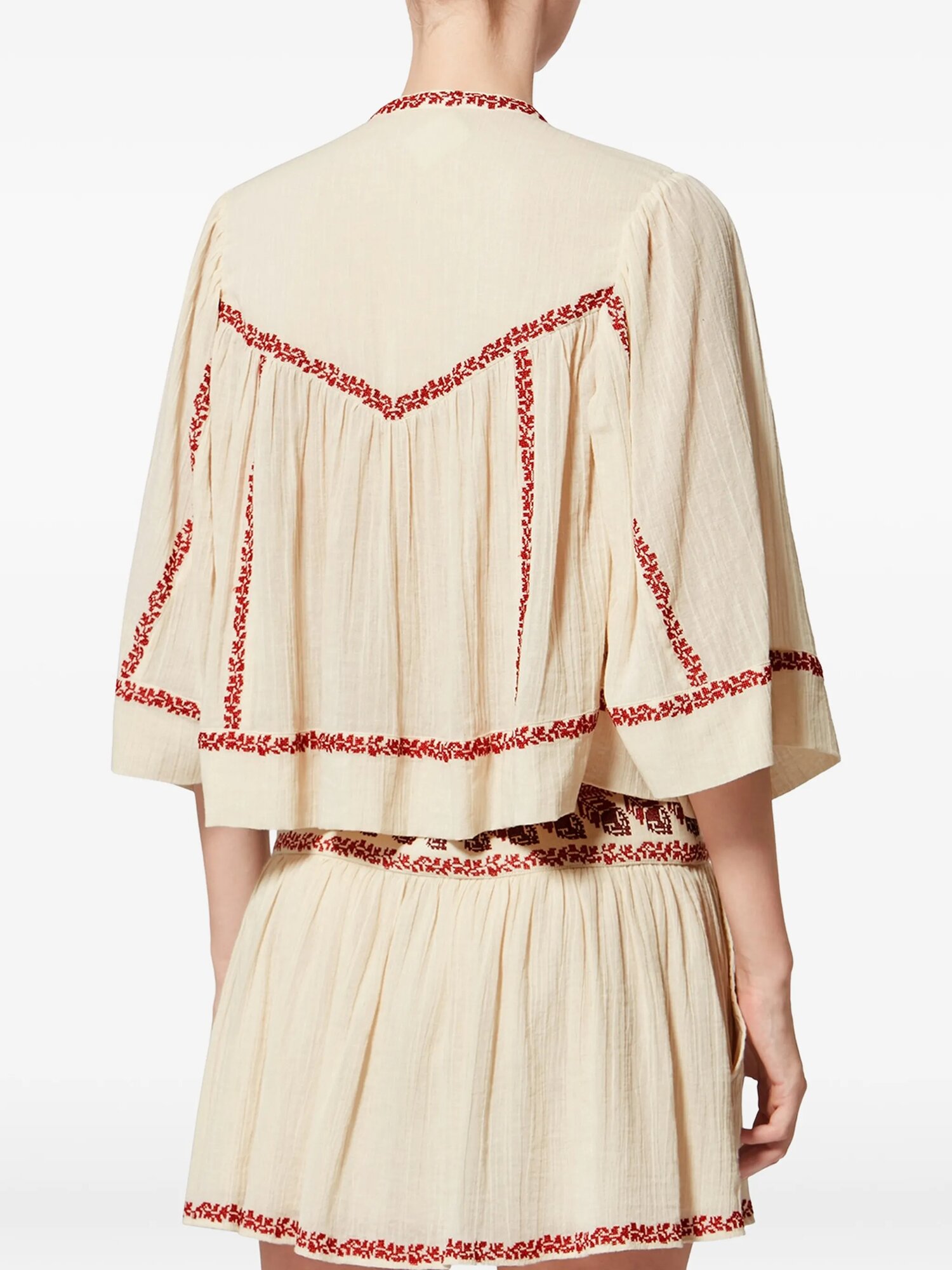 Топ Isabel Marant JULINE embroidered top, размер 42, разноцветный — фото 1