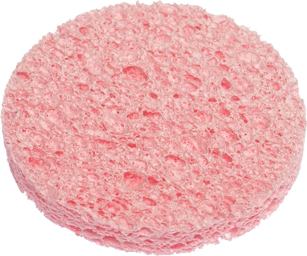Спонж Dewal Beauty для снятия макияжа, розовый, 60 x 60 x 8 мм, 3 шт CE-608