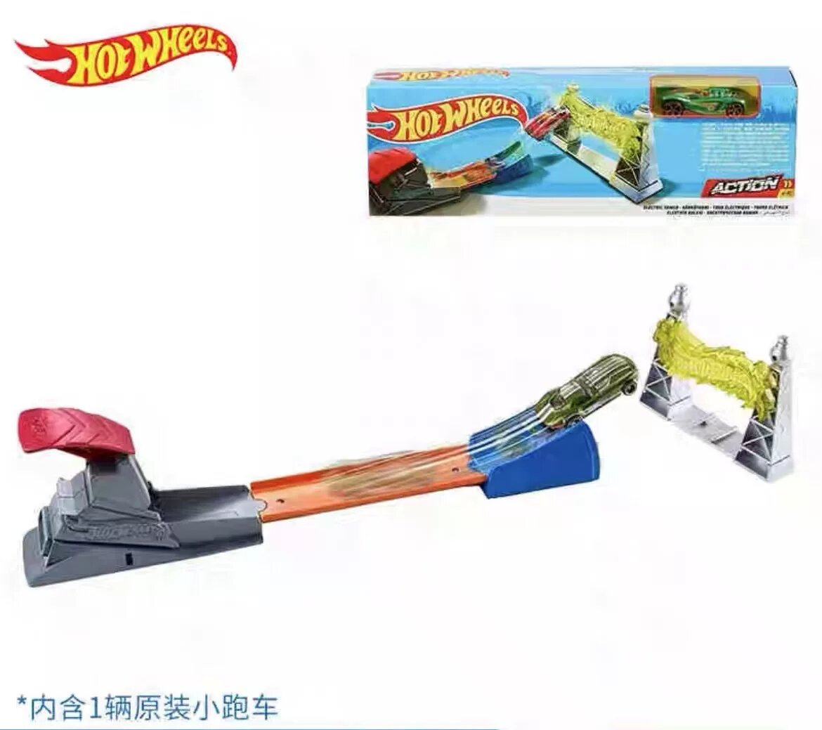 Mattel Hot Wheels Track Series Stunt Set Cart Slide Boy Игрушечный подарок