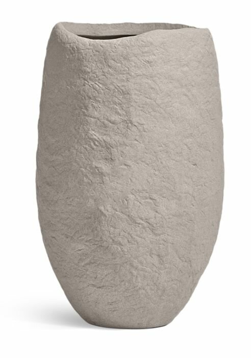 Кашпо TREEZ Effectory Organic Высокая чаша Белый песок 55л D39хH58