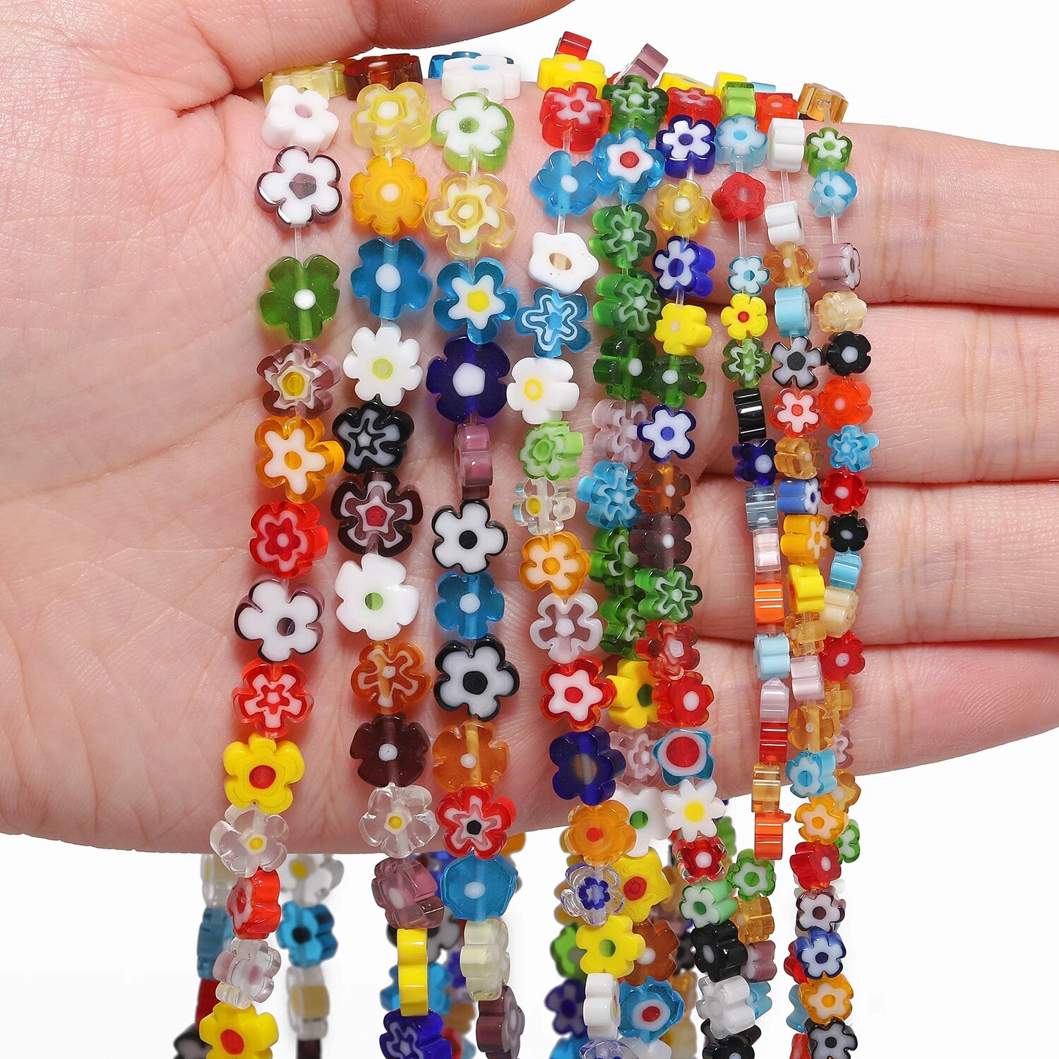 Цветные стеклянные бусины TTUIJI 4/6/8 мм 6mm about 69pcs, Color12