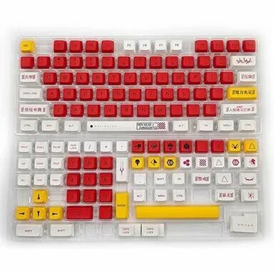 Кейкапы EVA для механической клавиатуры (PBT, XDA), фиолетовый, кириллица