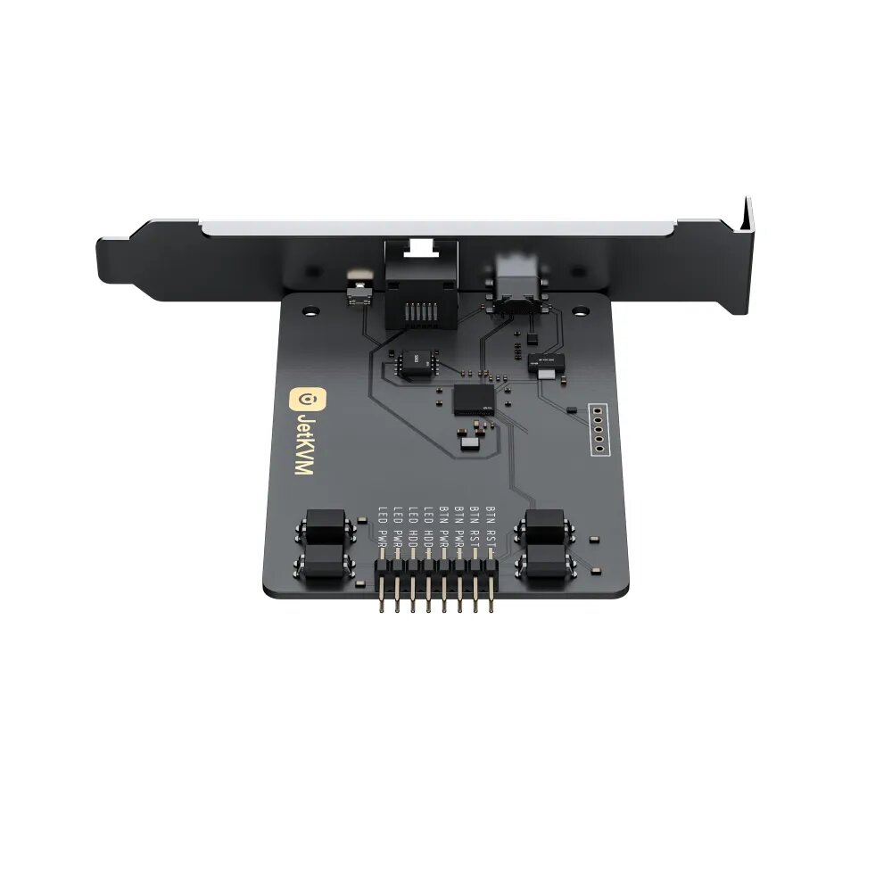 JetKVM ATX Extension Board USB-концентратор с поддержкой KVM и кнопок передней панели, черный матовый — фото 1