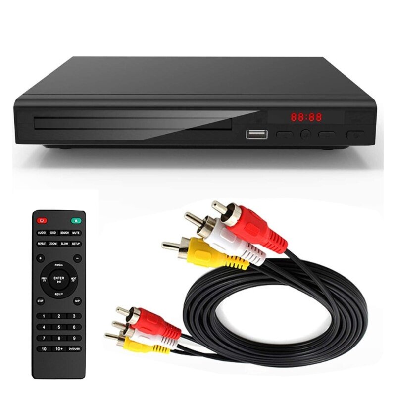 Проигрыватель дисков для телевизора Проигрыватель дисков Встроенный NTSC USB-вход Поддержка Пульта дистанционного управления Для домашнего кинотеатра Использование музыки в караоке