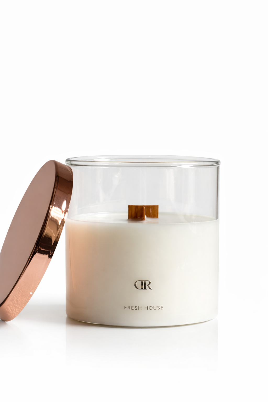 Ароматическая свеча для дома Dea Roma Королевский сандал , деревянный фитиль, 400 мл