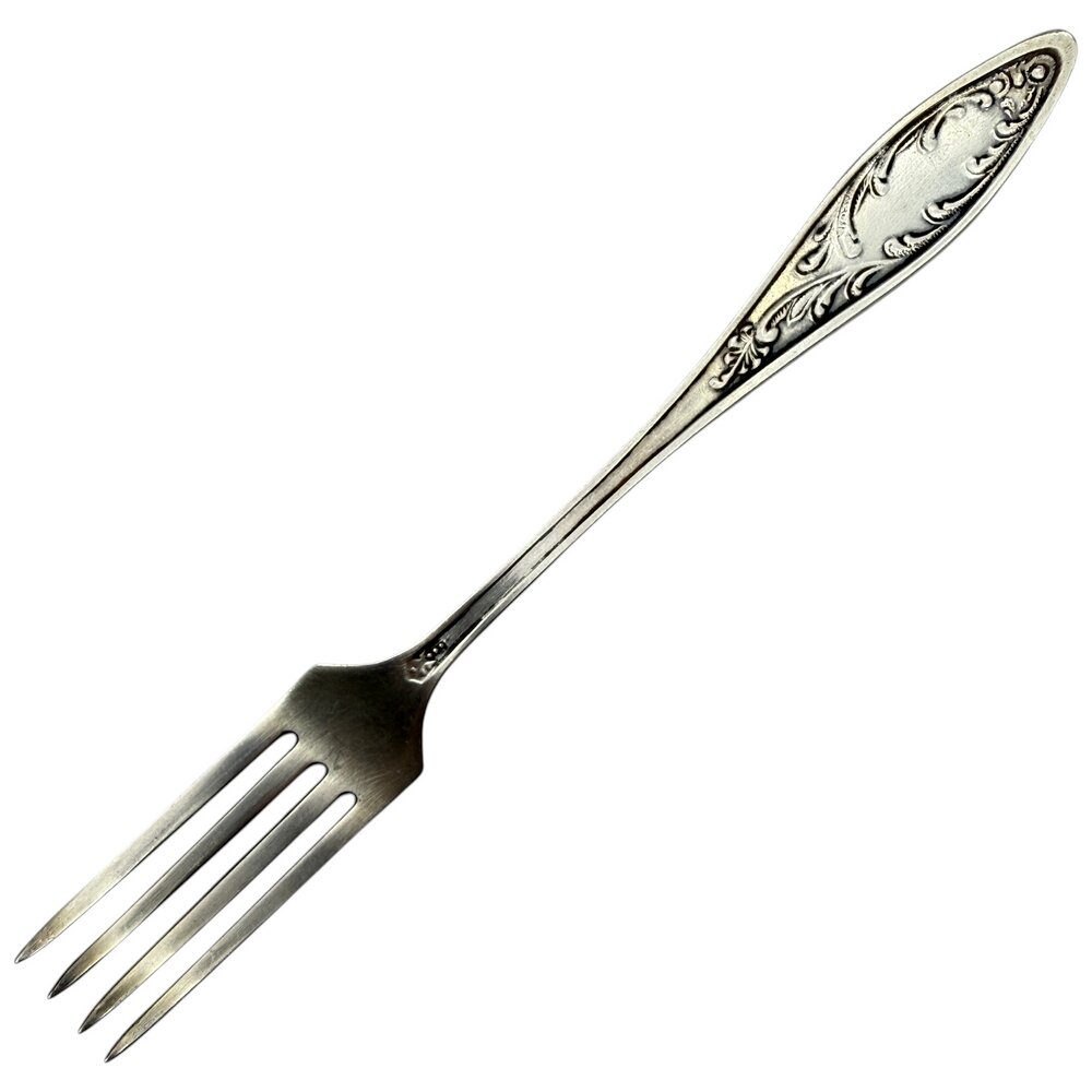 Вилка десертная "Пламя", 17.5 см, 1970-1991 гг, МНЦ, РМЗ, Реж, СССР (цена 1-30)