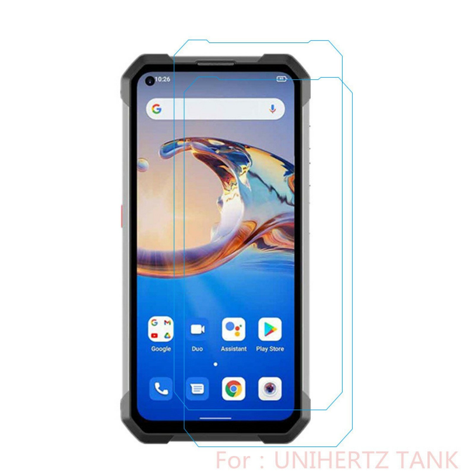 Защитное закалённое противоударное стекло MyPads Forti Glass для Unihertz Tank 3S с олеофобным покрытием