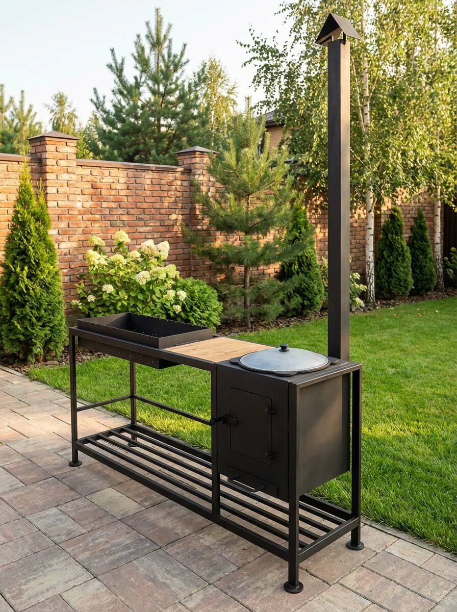 Мангал Сити-4 жаровня 4 мм, печь 4 мм