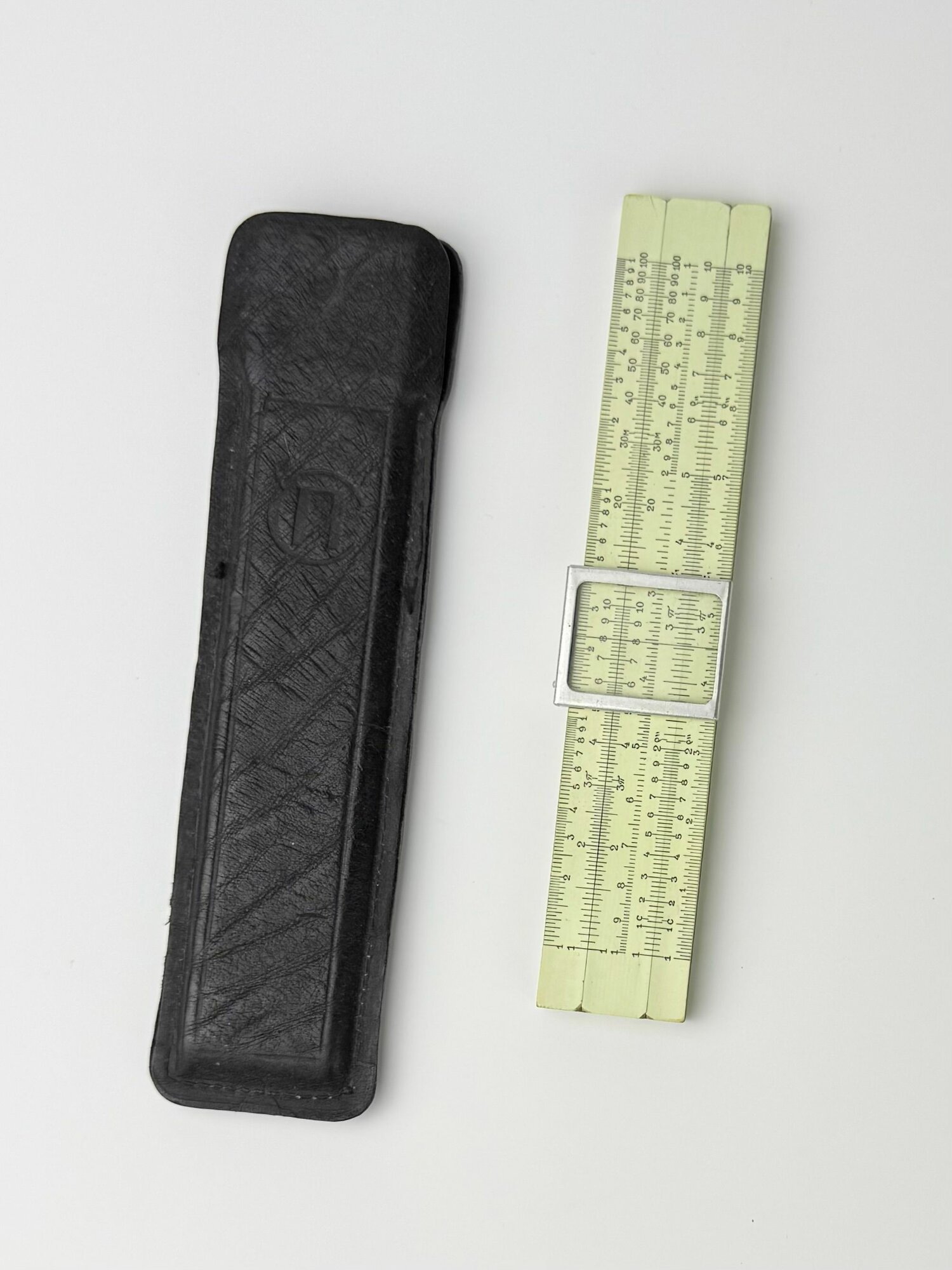 Антикварная маленькая логарифмическая линейка СССР 1954 год Ленинград