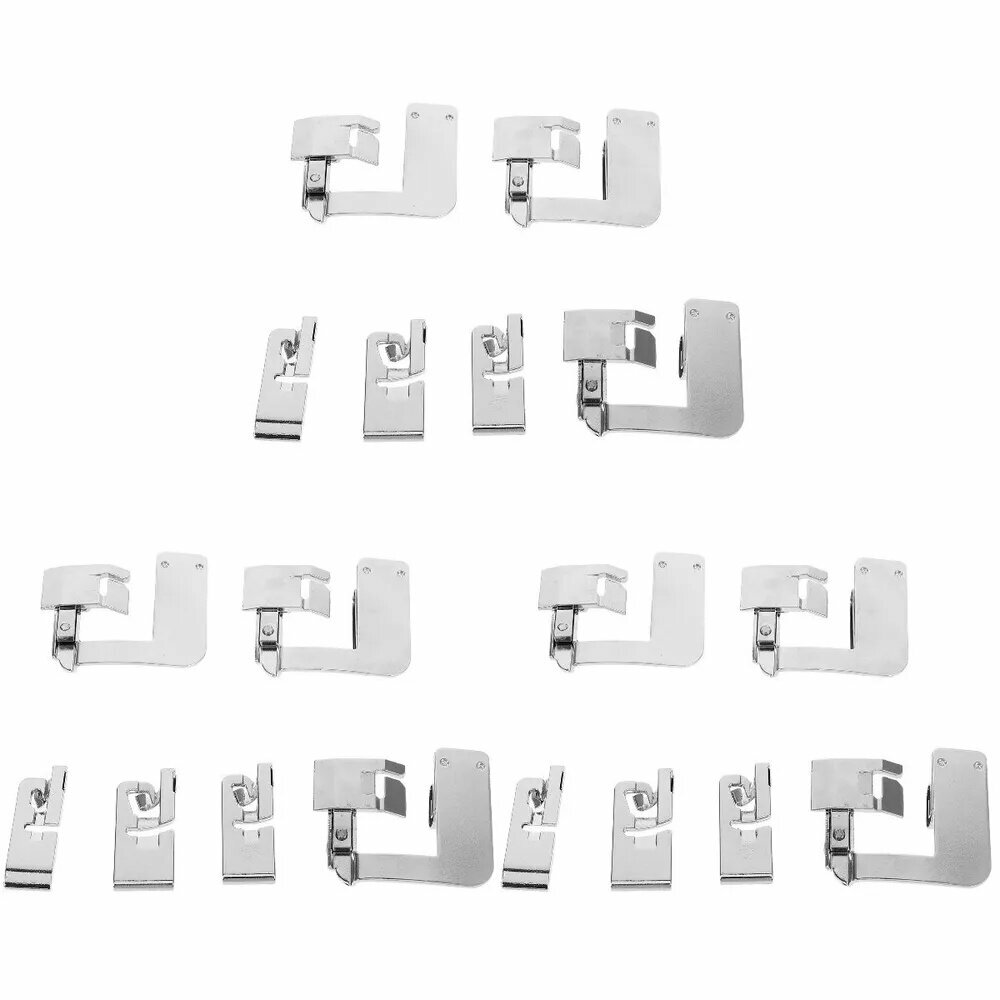 Прижимные лапки для швейной машины из прочного металла, 18 штук, для отделки и обработки тканей