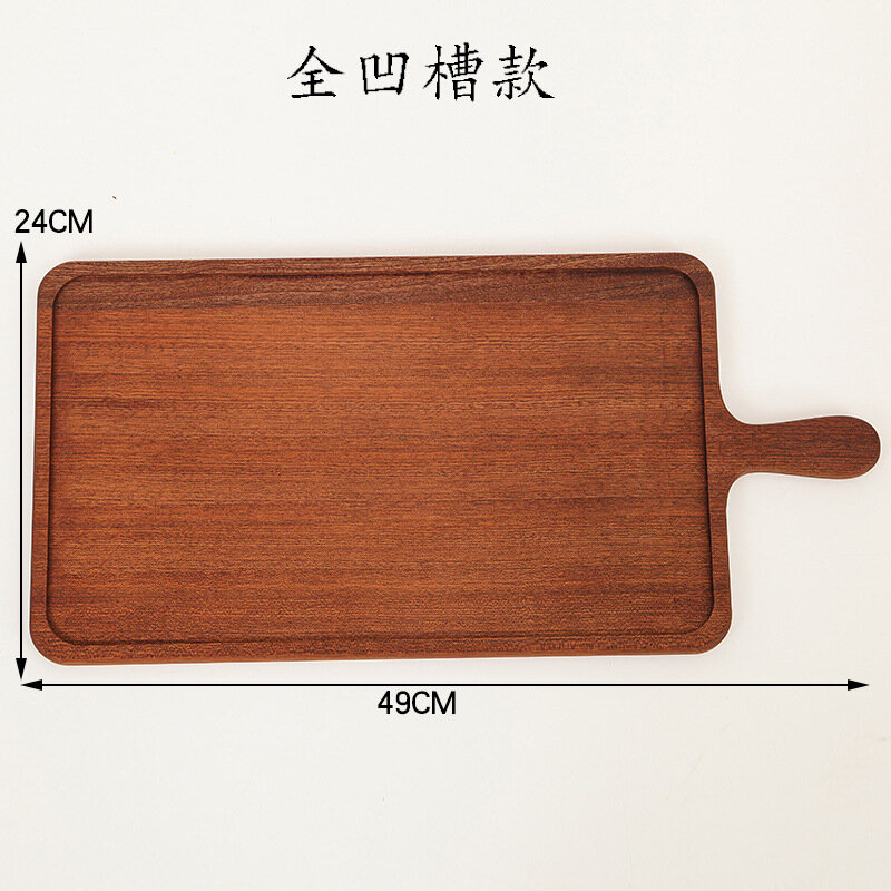 Деревянный поднос, тарелка для стейка, тарелка для пиццы, тарелка для хлеба, суши, домашнее использование, доска для стейка из сапеле, японская прямоугольная западная тарелка