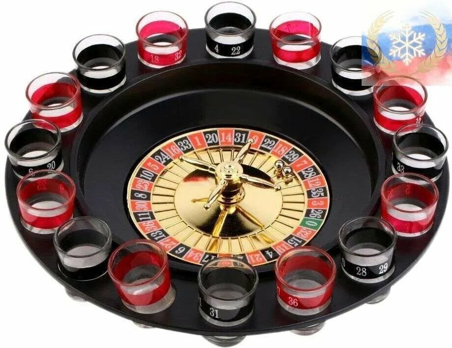 Пьяная Рулетка Drinking Roulette Set (16 стопок)