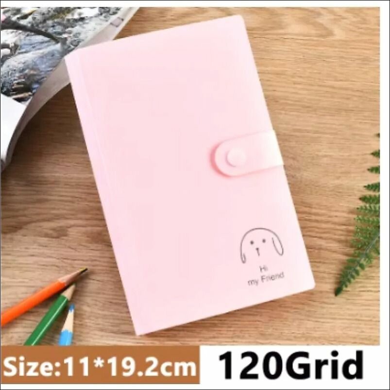 Биндер (альбом) для карточек kpop, на 120 фото 1 шт. розовый