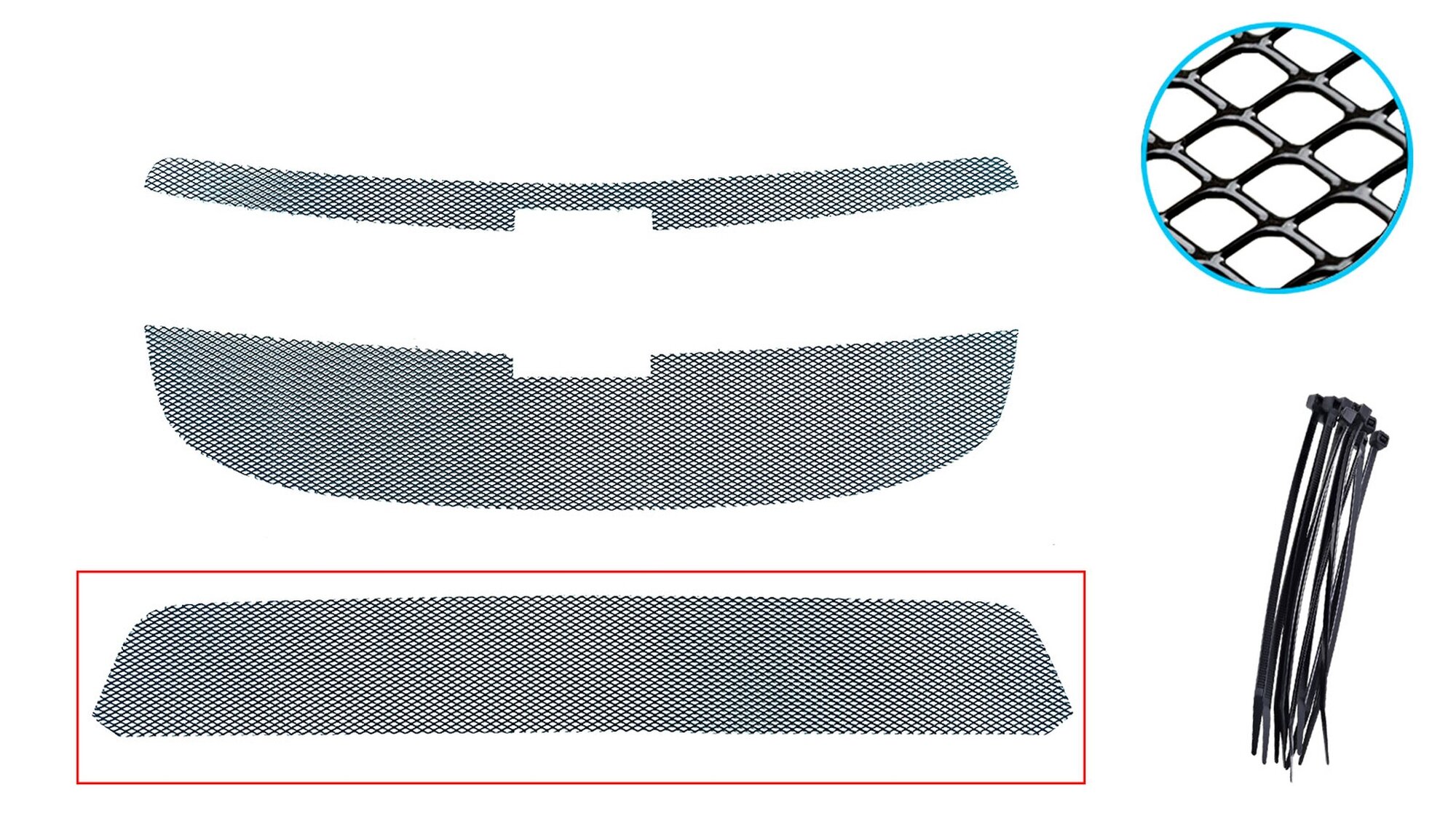 Защитная сетка радиатора для CHEVROLET ORLANDO 2009-2015 (I), низ, 1шт