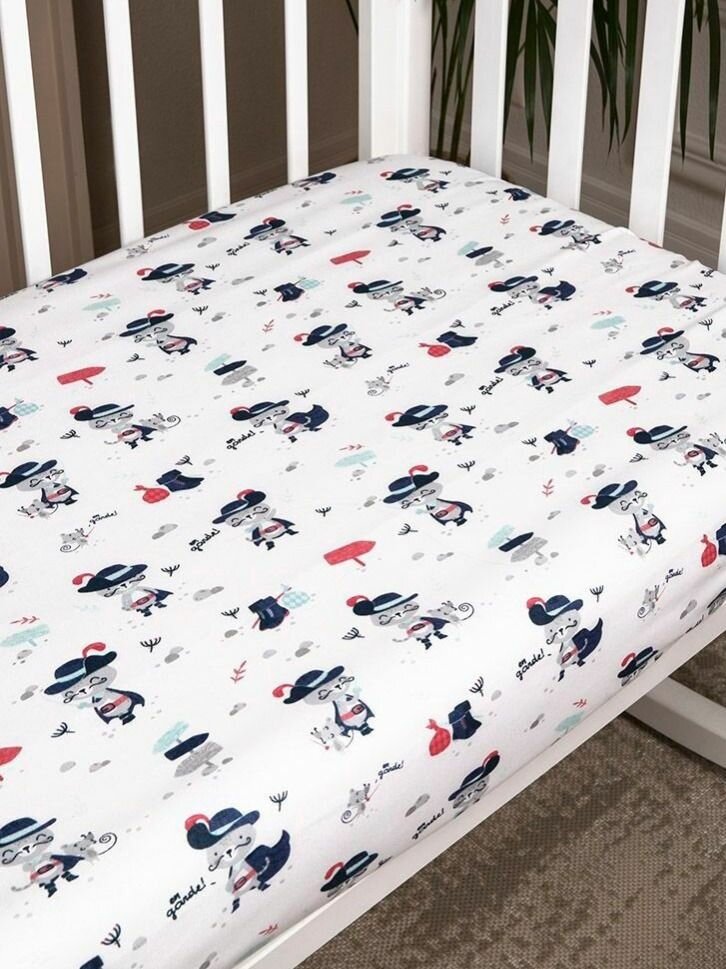 Простыня на резинке 120х60 см детская Хлопок -100%