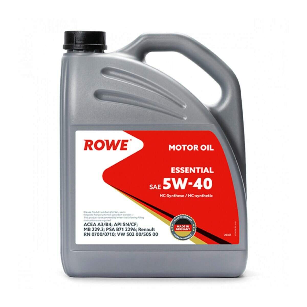 Масло Моторное Rowe Essential Гидрокрекинг 5W-40 5Л.(Rowe 203675952A)
