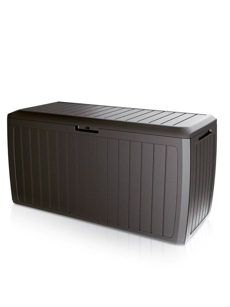 Ящик сундук садовый для хранения вещей Prosperplast BOXE BOARD 290 л, темно-коричневый