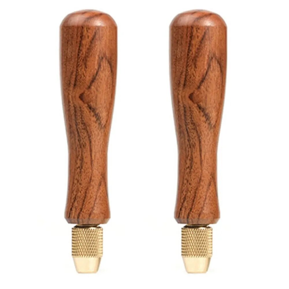 2X Деревянные ручки для напильников Деревянные ручки с латунным цанговым патроном для небольших напильников