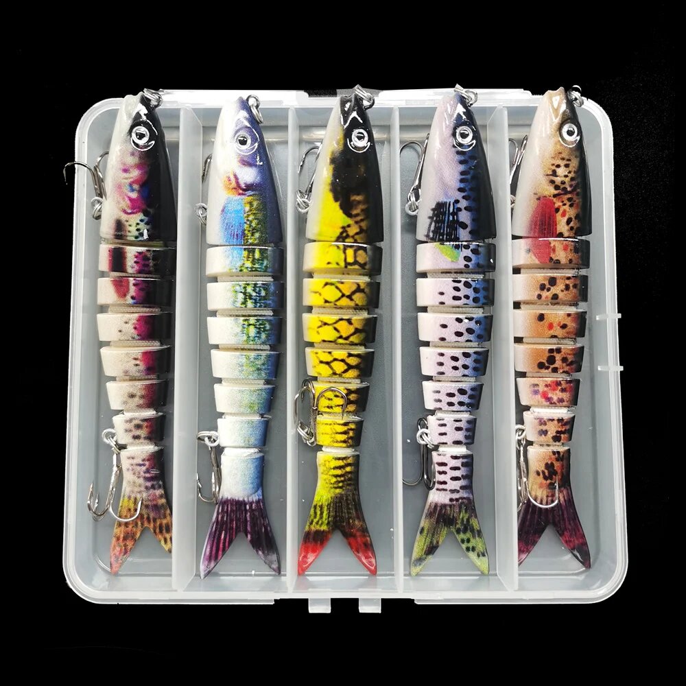 Многосекционная приманка AOrace 13 см, Цвет: 5pcs-b