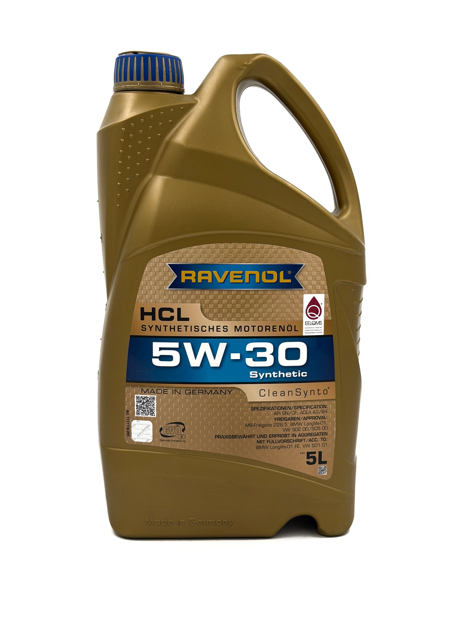 Масло моторное Ravenol HCL SAE 5W-30, 5 литров, синтетическое
