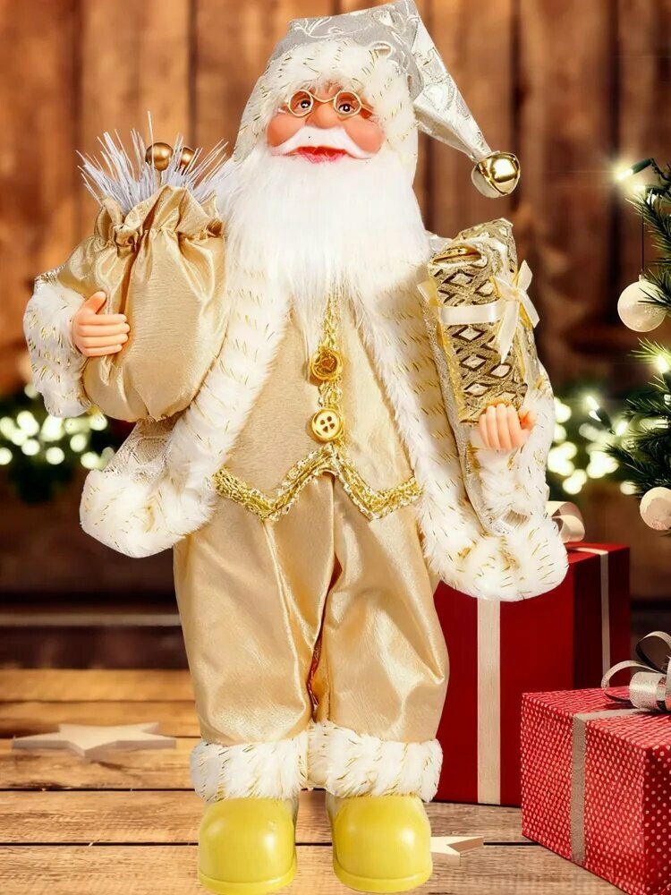 Фигурка на капот Золотой Дед Мороз, высота 30 см