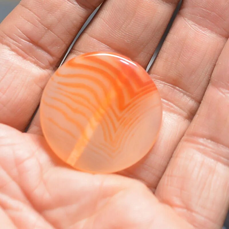 Каменные бусины для бижутерии агат 20-60 мм Оранжевый, 005