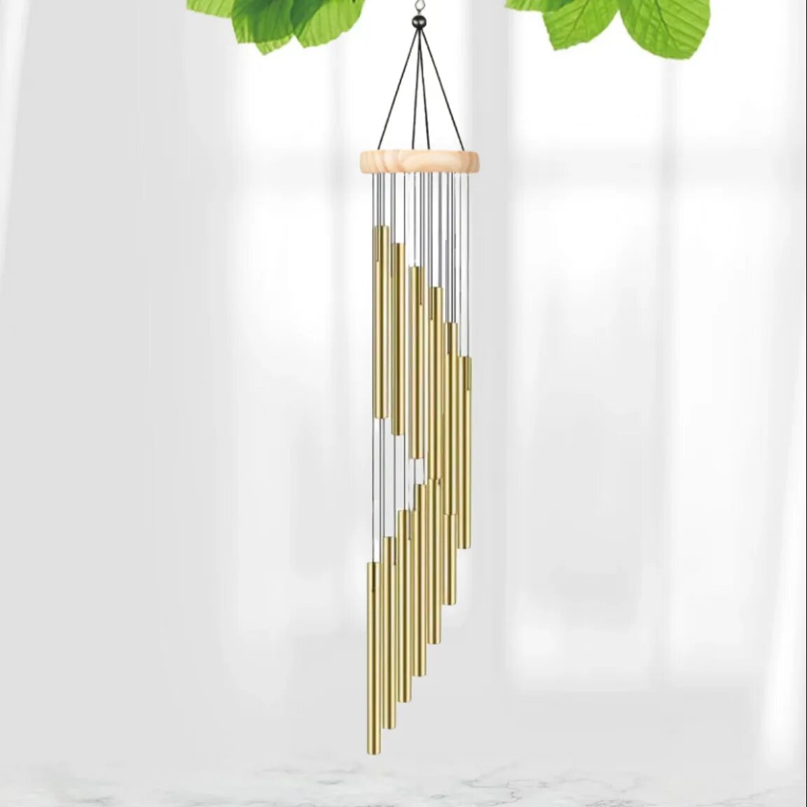 Колокольчики ветряные Natural Gold, 60 см