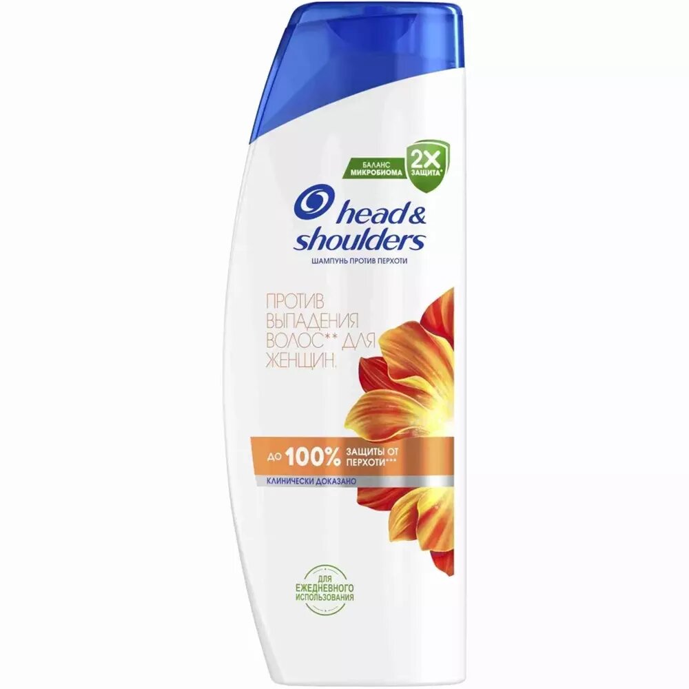 Шампунь Head&Shoulders Против выпадения волос, для женщин, против перхоти, 400 мл