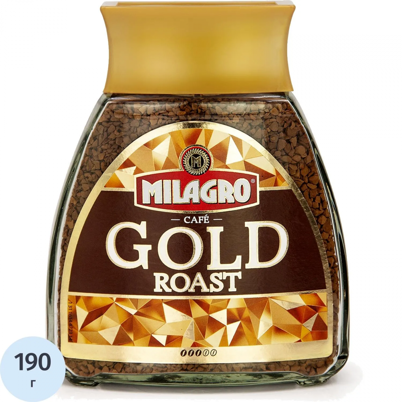 Кофе Milagro Gold Roast растворимый, стеклянная банка, 190г 2395465 9103234