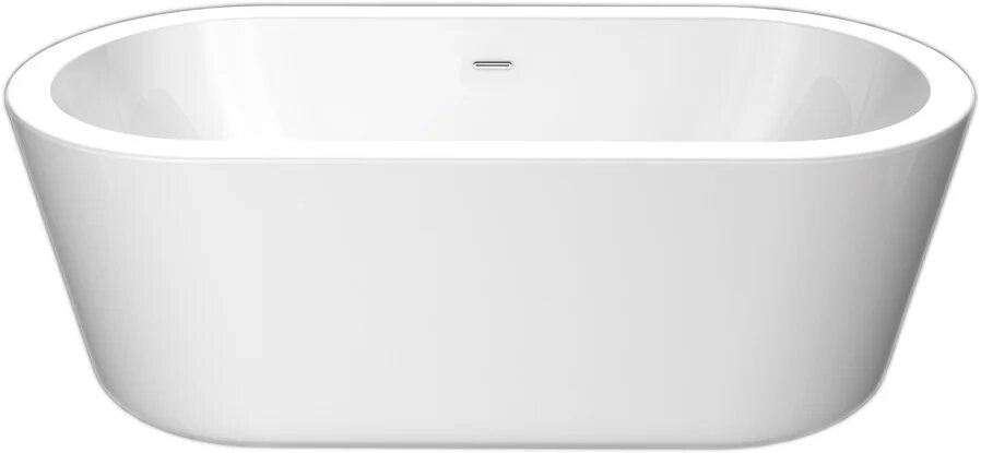 Акриловая ванна BelBagno BB12-1775 177x80, отдельностоящая, белая, глянцевая, овальная