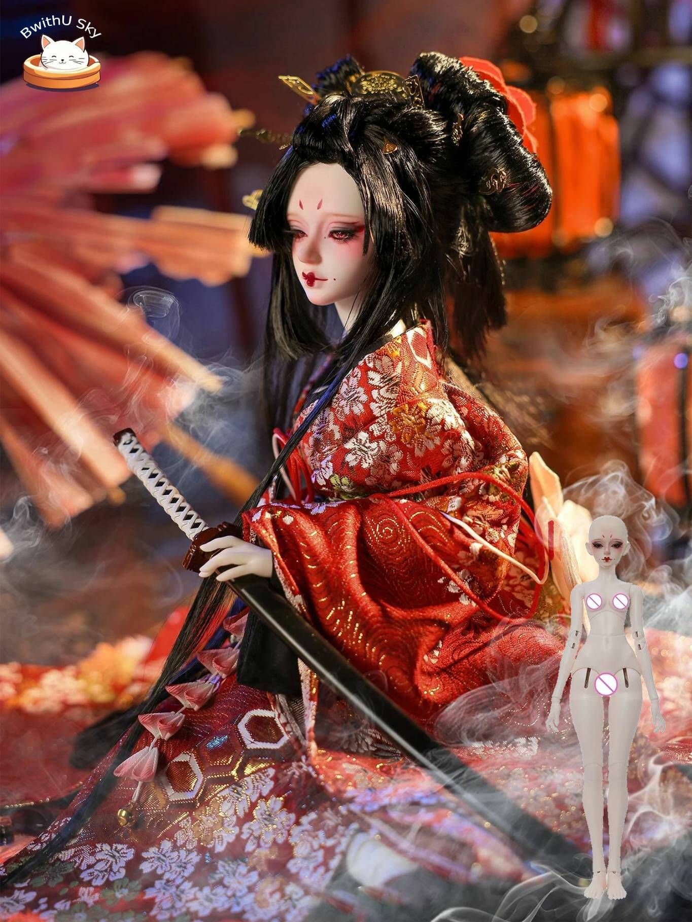 BwithU Anubis 1/4 Bjd обнаженная кукла с нормальной кожей, без макияжа, без аксессуаров