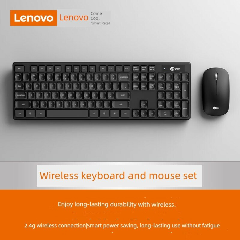 Беспроводной комплект клавиатуры и мыши Lenovo, оригинальная Bluetooth-клавиатура и мышь с двойным режимом работы,