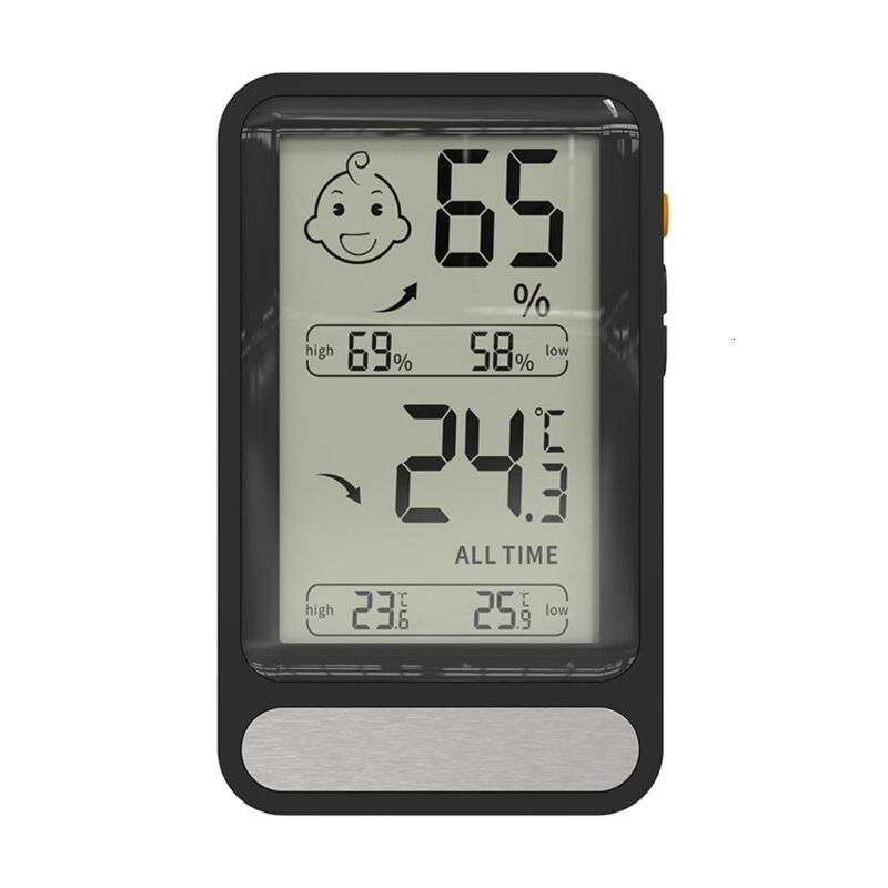 Уличный термогигрометр с подсветкой, Черный