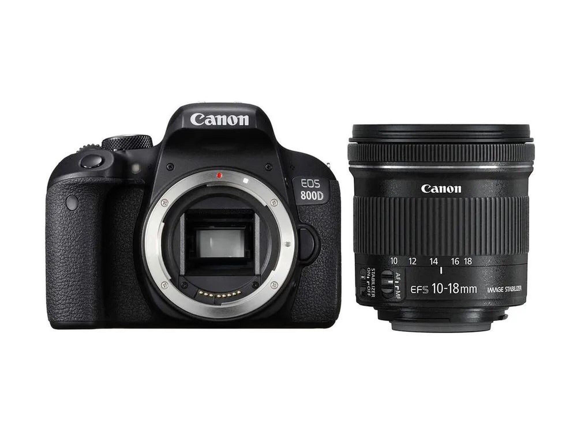 Фотоаппарат Canon EOS 800D Kit, объектив Canon EF-S 10-18mm, матрица 24,2 Мп, Wi-Fi