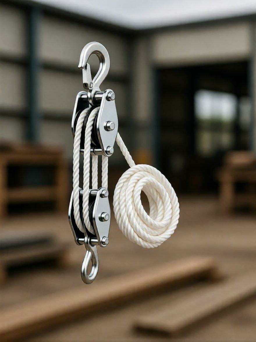 Блок-система с механическим преимуществом, Белая веревка - 3 раунда