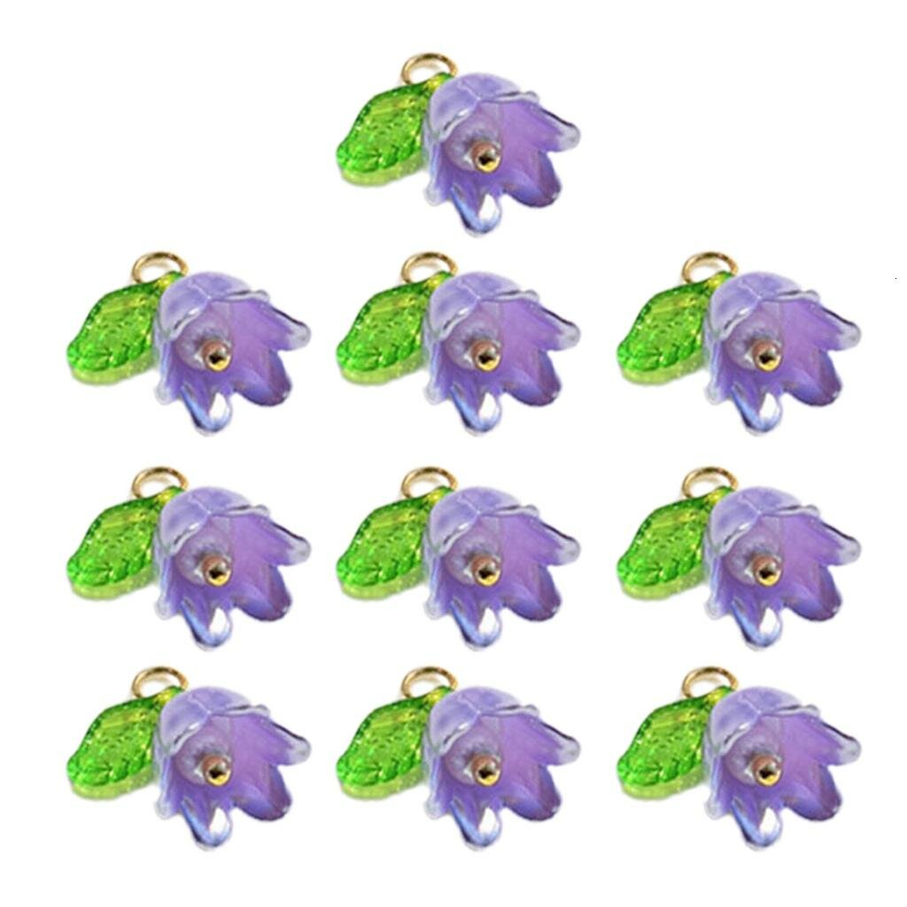 Стереоскопический цветочный шарм с орхидеей, Фиолетовый