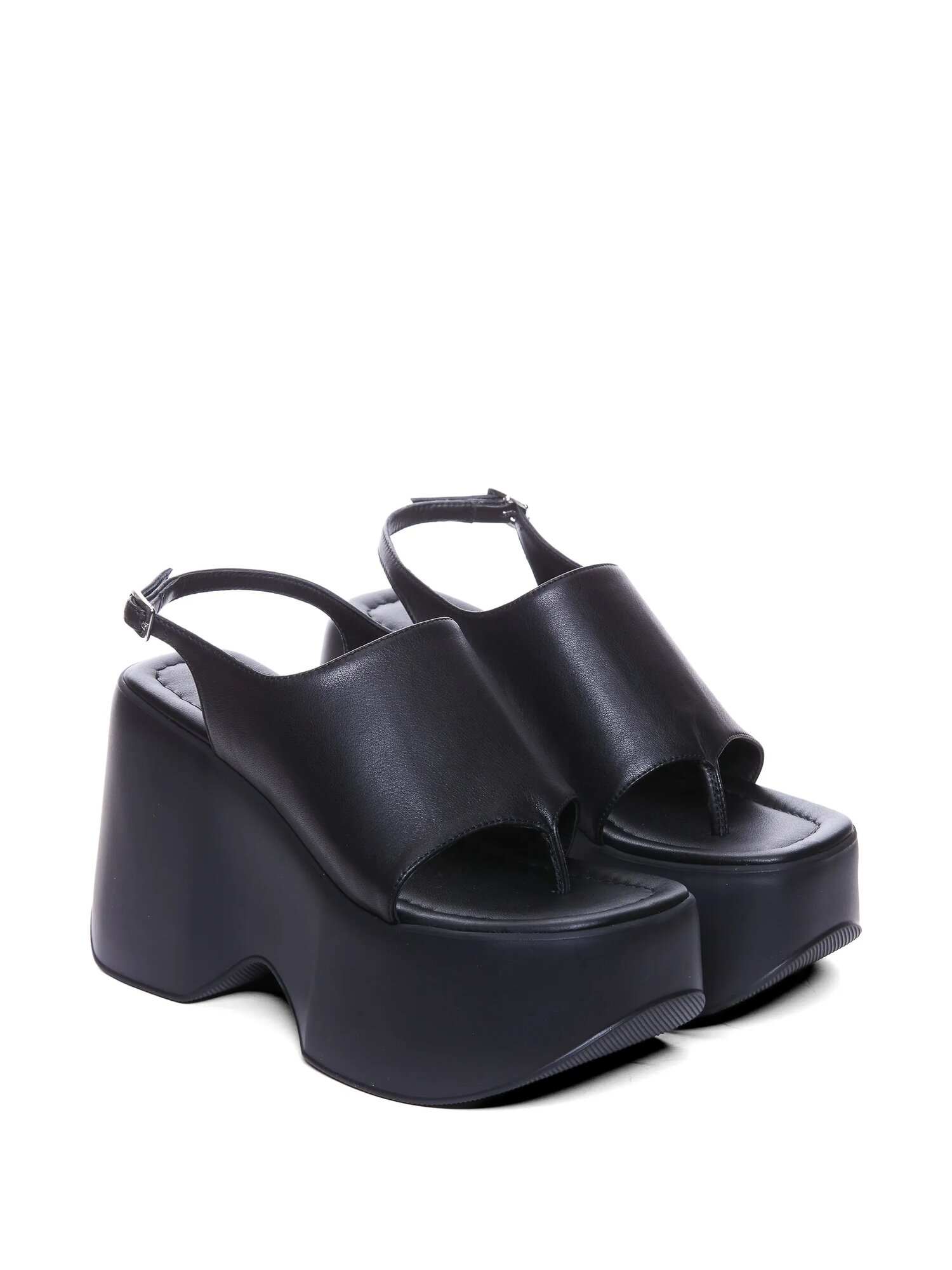 Босоножки Vic Matie Platform buckle heeled sandals, размер 40, black/black — фото 1
