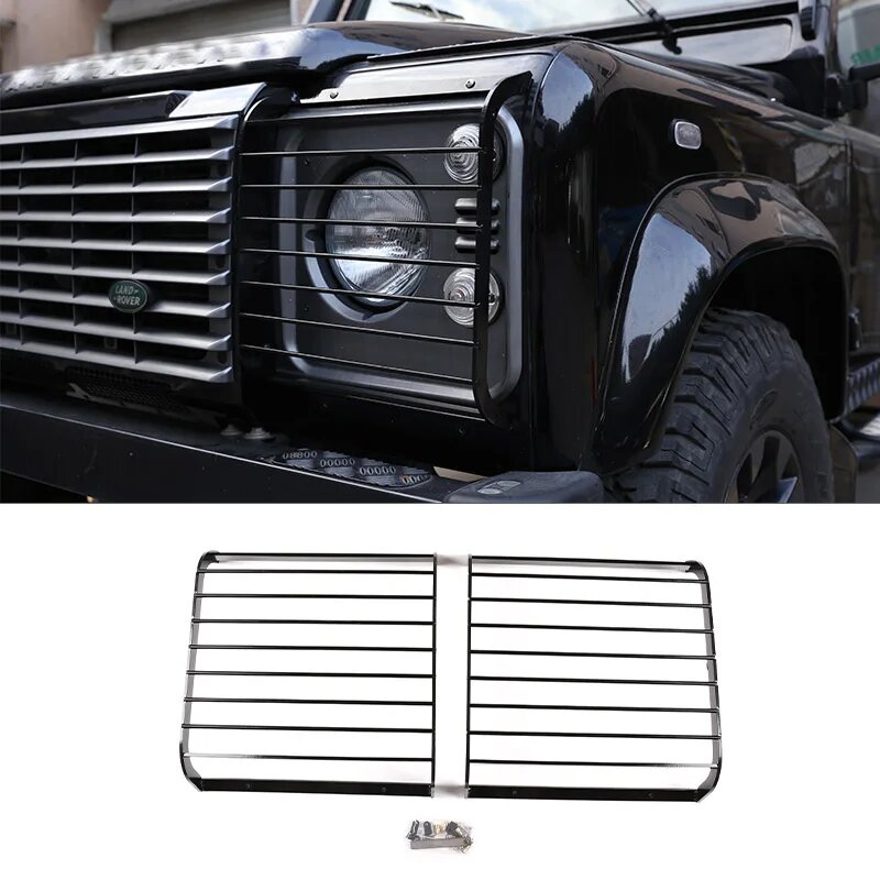 Для Land Rover Defender 110 2004-2019 автомобильная фара, абажур, крышка объектива, защитная сетка, решетка, накладка