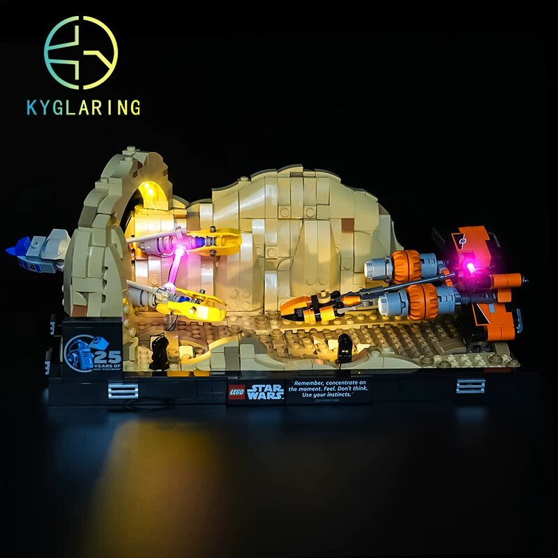 LED светильник для LEGO 75380 Моз Эспа Спидер Рейсинг 3D модель кирпичная игрушка классическая версия совместимая