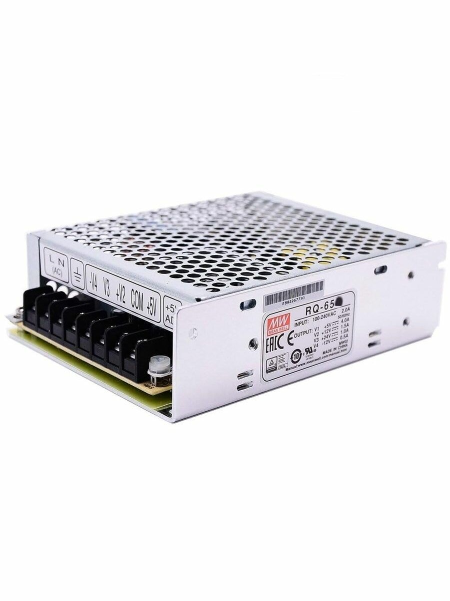 Источник питания AC-DC Mean Well RQ-65B, 4 выходных канала
