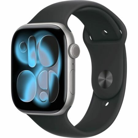 Умные часы Apple Watch S11 GPS 42mm Space Grey Aluminium Case with Black Sport Band - S/M
