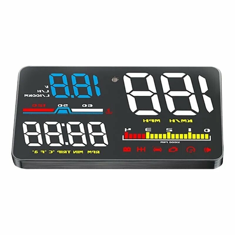 Автомобильный дисплей D5000 HUD head-up display автомобильный универсальный проектор скорости