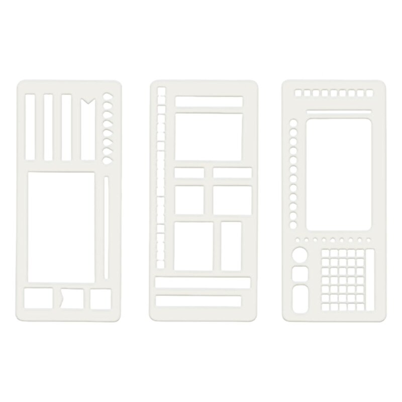 3 Piece Dots Array Notebook Templates Set Light Durability Organized For Daily Use