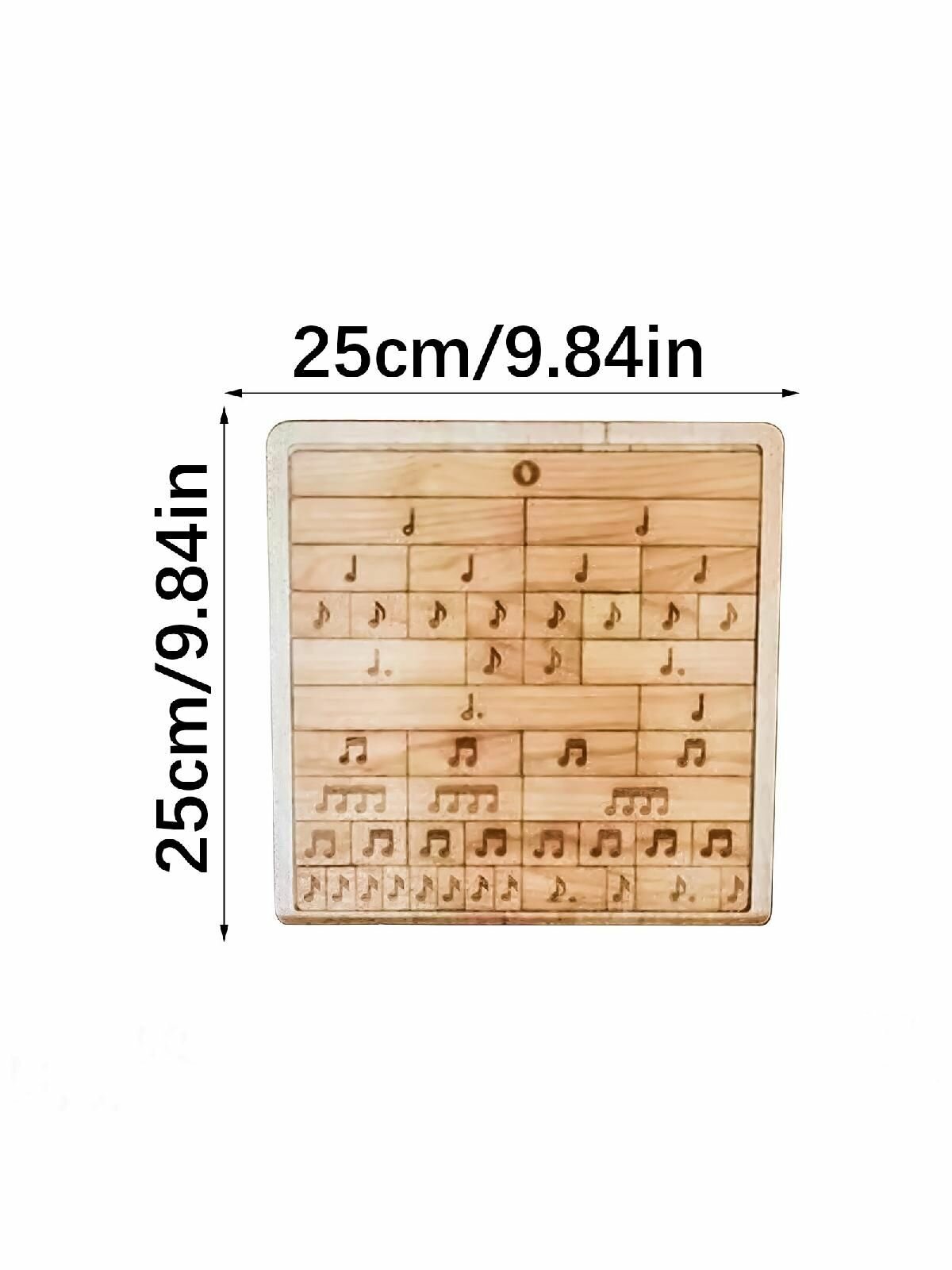 (1 шт.) Деревянный пазл "Музыкальные ноты" - Ноты